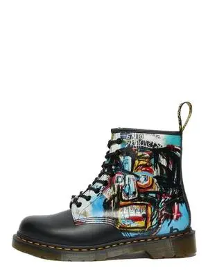 Dr. Martens X Jean-michel Basquiat 'untitled' 1460 Lace Up Combat Boots - Black