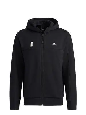 Adidas Athleisure Zip-up Hooded Jacket - Black