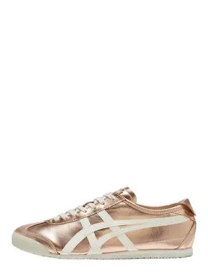 Onitsuka Tiger Onitsuka Tiger Mexico 66 Rose Gold Metallic Lace-Up Sneakers Rose Gold/cream