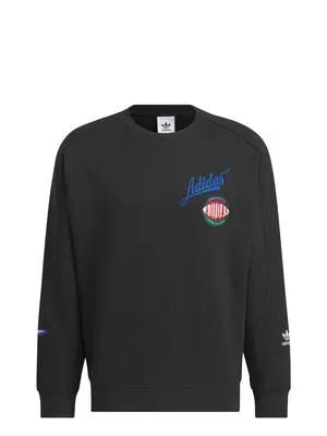 Adidas Originals Collegiate Badgework Crew Sweatshirt - Black
