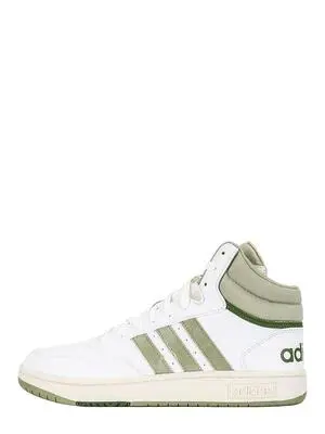 Adidas Hoops 3.0 Mid Sneakers - White/green