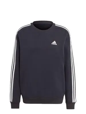 Adidas Essentials Fleece 3-stripes Sweatshirt - Black