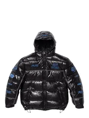Supreme X Fox Racing Shiny Down Puffer Jacket - Black