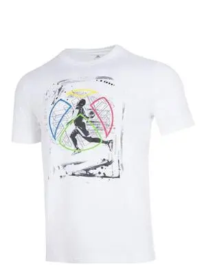 Adidas Casual Breathable Printing Round Neck Short Sleeve White - Default Color