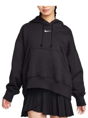 Nike Phoenix Fleece Oversized Pullover Hoodie - Black/sail