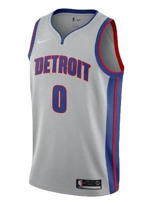 Nike Nba Retro Detroit Pistons Basketball Jersey - Grey