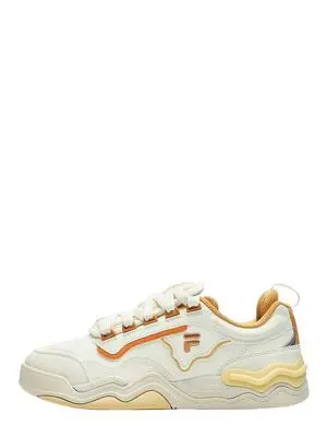 FILA FUSION Kick Lace-up Sneakers - White/orange/yellow