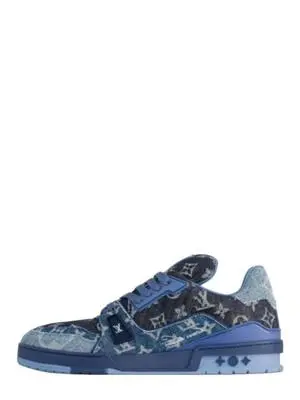 LOUIS VUITTON LOUIS VUITTON LV Trainers - Blue Black Denim Monogram Blue/black