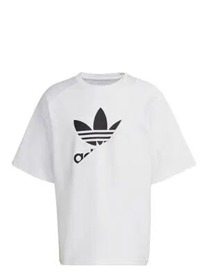Adidas Originals Bld Tricot In T Logo Sports Splicing Short Sleeve White T-shirt - Multi-color