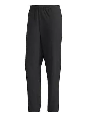 Adidas Solid Color Lacing Breathable Elastic Training Sports Pants/trousers/joggers Autumn Black - Multi-color