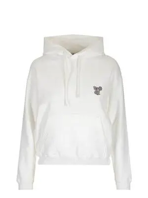 Balenciaga Koala Embroidered Hoodie - White