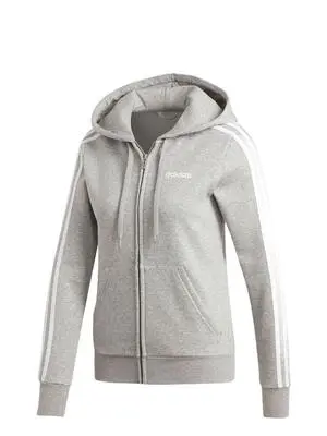 Adidas 3-stripes Fleece Hoodie - Grey