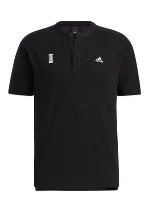Adidas Wj T Henly Sports Casual Short Sleeve - Black