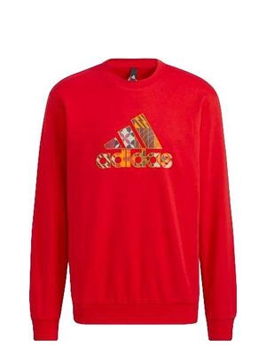 Adidas Cny Gfx Crew1 Limited Logo Pullover - Red