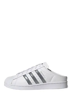 Adidas Superstar Mule Silver Metallic Sneakers - White