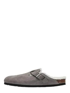 BIRKENSTOCK Birkenstock Boston Suede Clogs Grey