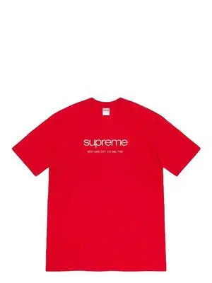 Supreme Supreme Ss20 Week 1 Shop Tee Classic Logo Short Sleeve Unisex Red Red