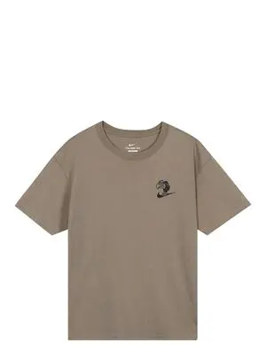 Nike Cartoon Printing Round Neck Short Sleeve Olive Grey T-shirt - Default Color