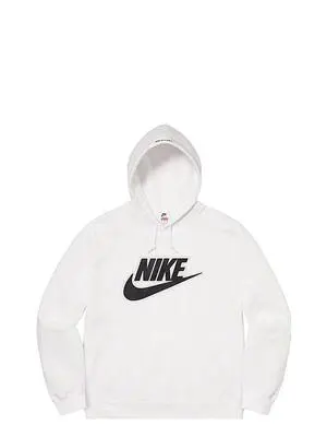 Supreme Supreme X Nike Leather Appliqué Hooded Sweatshirt White