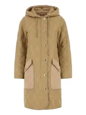Burberry Quilted Hooded Jacket - Beige