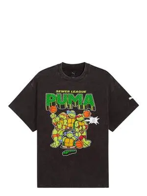 PUMA X Tmnt Basketball T-shirt 'washed - Black