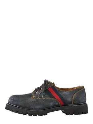 Gucci Denim Derby Shoes - Navy
