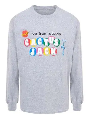TRAVIS SCOTT X Mcdonalds Fw22 Cj Live From Utopia L/s T-shirt - Grey