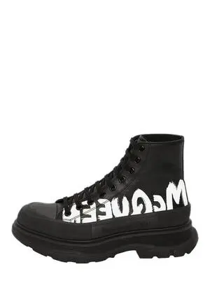 Alexander McQueen Lace Up Ankle Boots - Black
