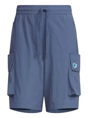 Adidas Cargo Shorts With Drawstring Waist - Blue