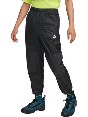 Nike Solid Color Small Logo Label Waterproof Bundle Feet Sports Pants/trousers/joggers Black - Default Color