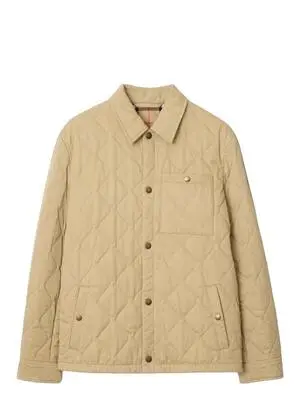 Burberry Burberry Long Sleeve Quilted Gabardine Jacket Beige