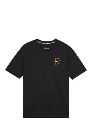 Nike Fc Logo T-shirt 'black - Black/yellow/red