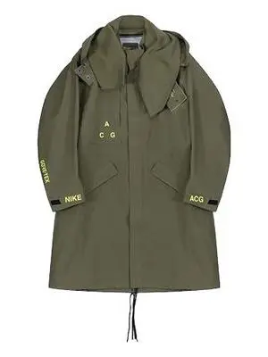 Nike Gore-tex Hooded Coat - Olive Canvas/volt Glow