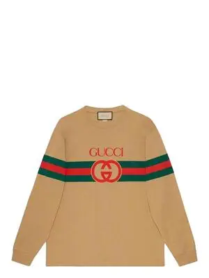 Gucci Gucci Long Sleeve New Logo T-shirt 'camel' Camel