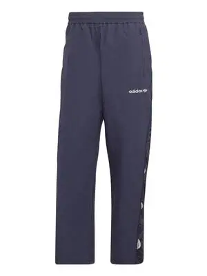 Adidas Men's Adidas Originals Solid Color Smiling Face Embroidered Logo Straight Casual Pants/trousers Blue Multi-color