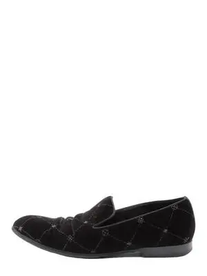 LOUIS VUITTON LOUIS VUITTON Auteuil Velvet Loafers Black/silver