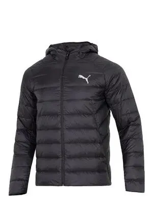 PUMA Padded Down Jacket With Hood - Black