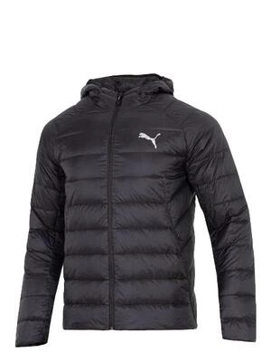 PUMA Padded Down Jacket With Hood - Black