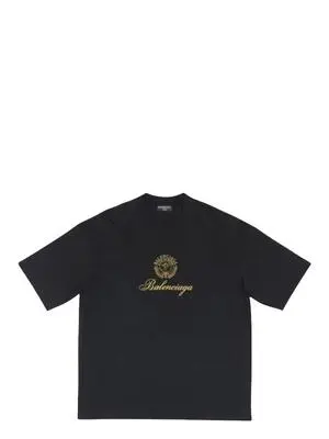 Balenciaga Qixi Crest T-shirt Medium Fit - Black