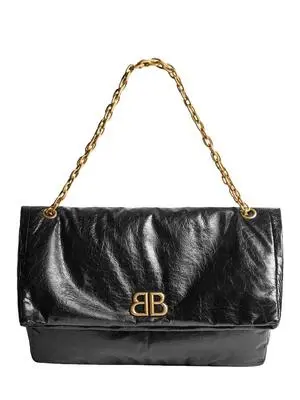 Balenciaga Monaco Large Chain Bag - Black