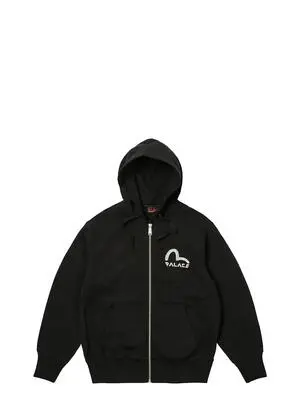 PALACE X Evisu Zip Hoody Jacket - Black