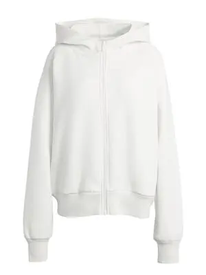 Adidas Soft Lux Full Zip Hoodie - Off White