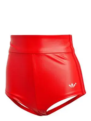 Adidas Originals Blue Version Logo High-waisted Shorts - Red