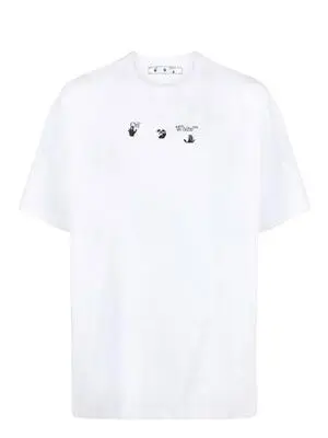 Off-White Ss21 Alphabet Printing Short Sleeve Loose Fit - White