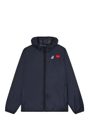 Play Comme Des Garcon X K-way Zip Jacket - Navy