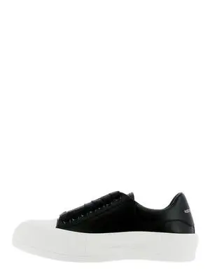 Alexander McQueen Deck Plimsoll Lace-up Sneakers - Black/white