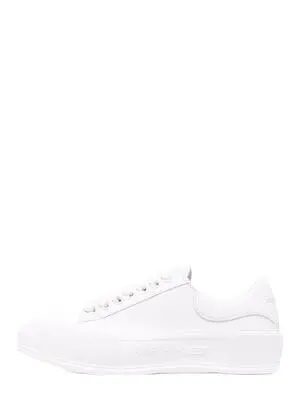 Alexander McQueen Deck Plimsoll Lace-up Sneakers - White