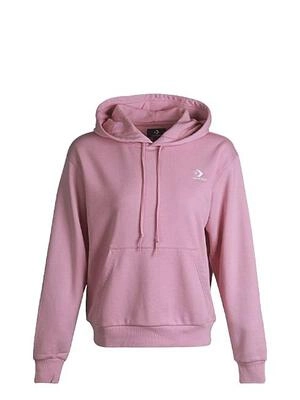 CONVERSE Converse Letter Basical Hooded Pullover Pink
