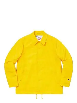 Supreme Fw18 X Champion Label Coaches Jacket - Yellow