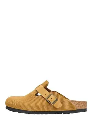BIRKENSTOCK Birkenstock Boston Suede Embossed Clogs Tan